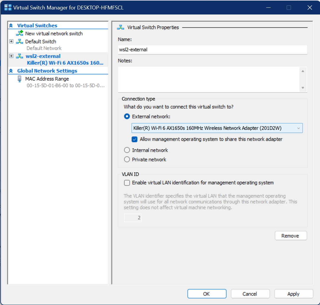 WSL2에서 Network Bridge 기능 사용 – ahnbk.dev